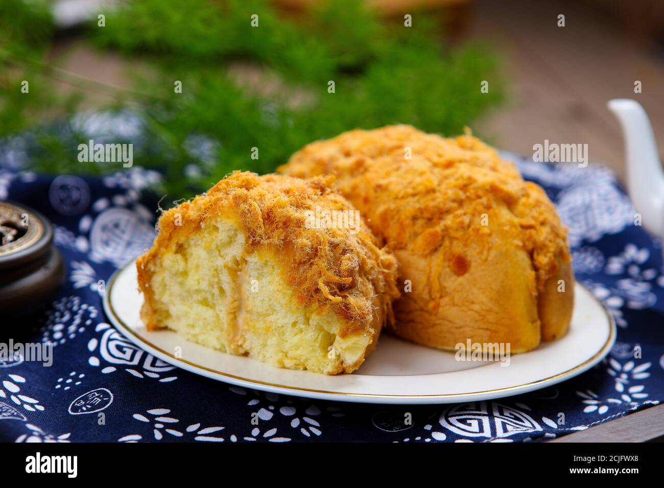 Pork floss bread delicious afternoon tea Stock Photo - Alamy