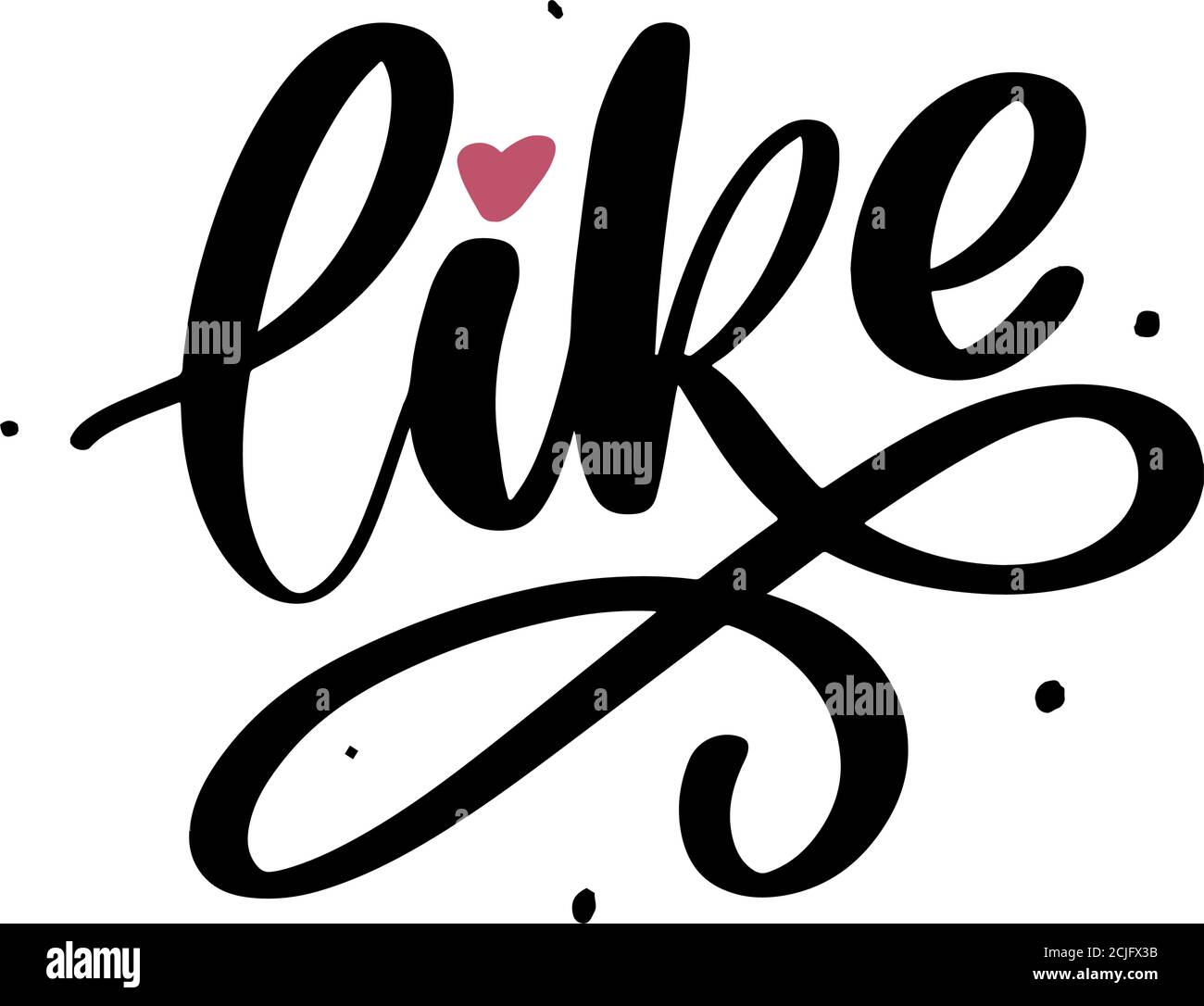 Trendy like letter, great design for any purposes. Hand drawn like ...