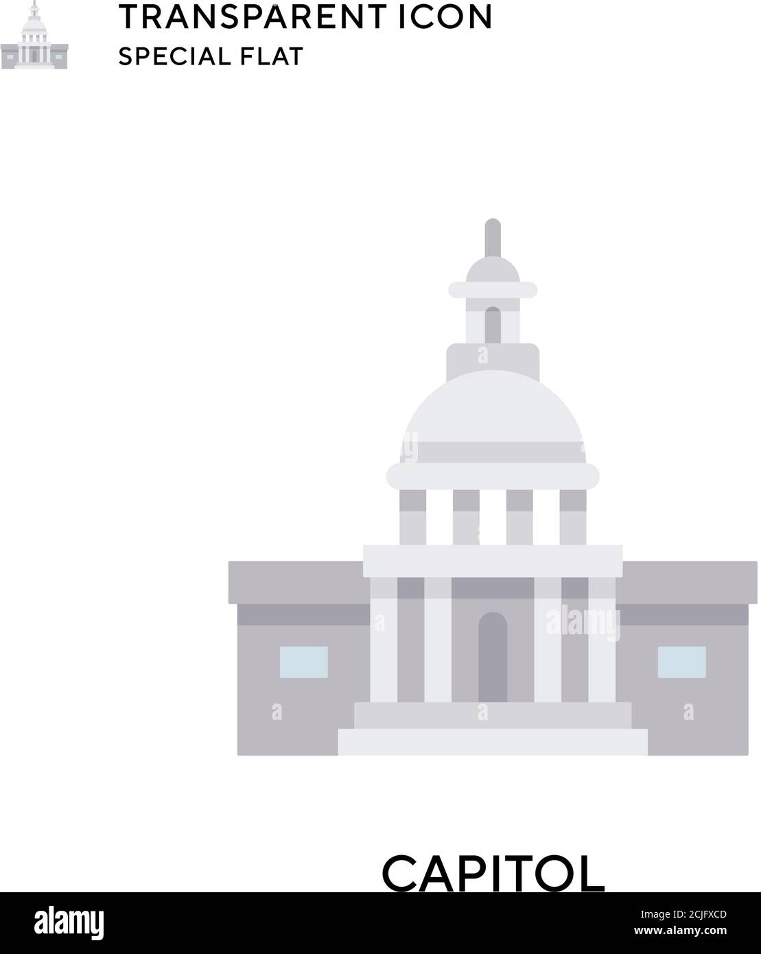 Capitol vector icon. Flat style illustration. EPS 10 vector Stock ...