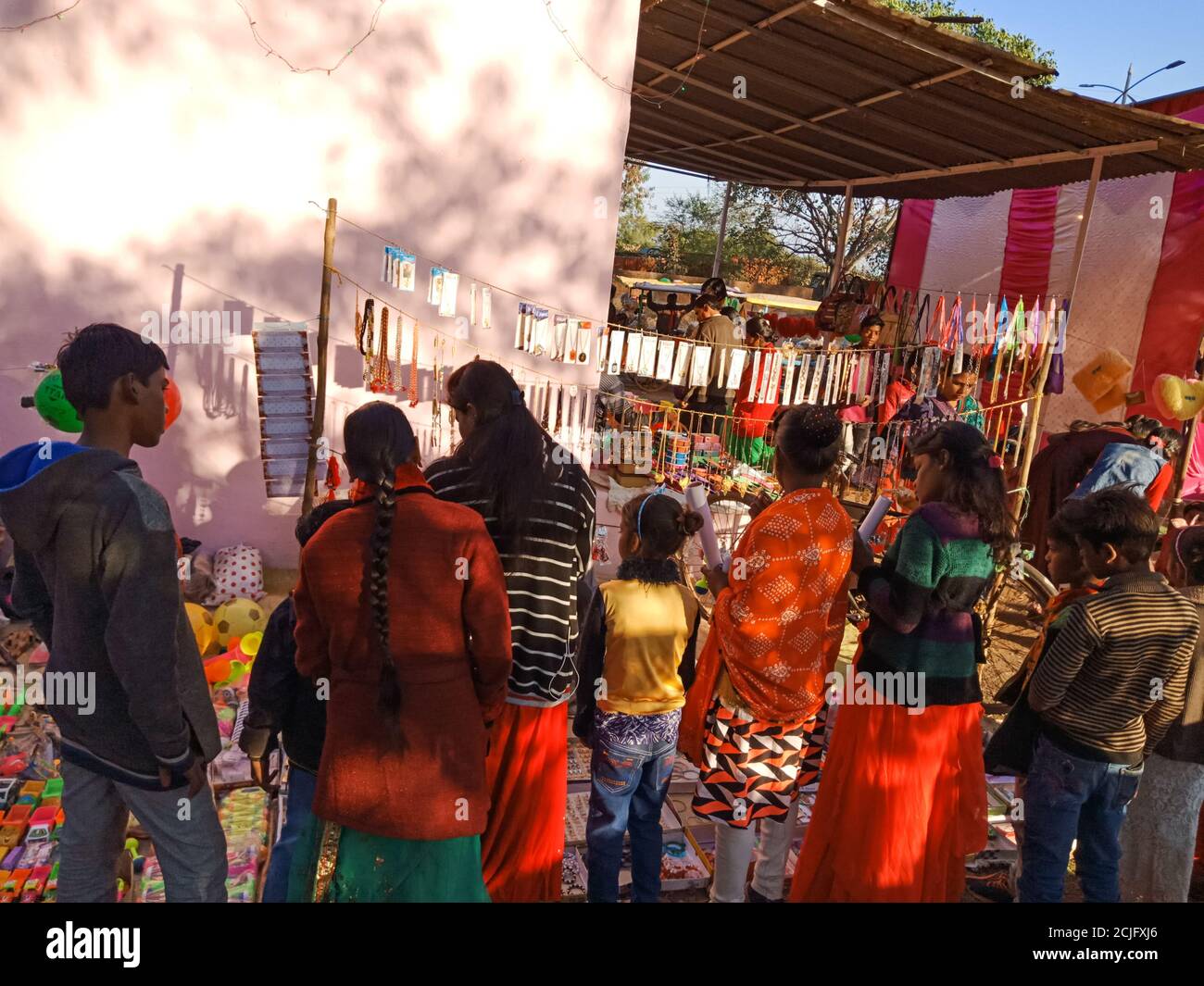 DISTRICT KATNI, INDIA - FEBRUARY 02, 2020: Asian poor people crowd ...