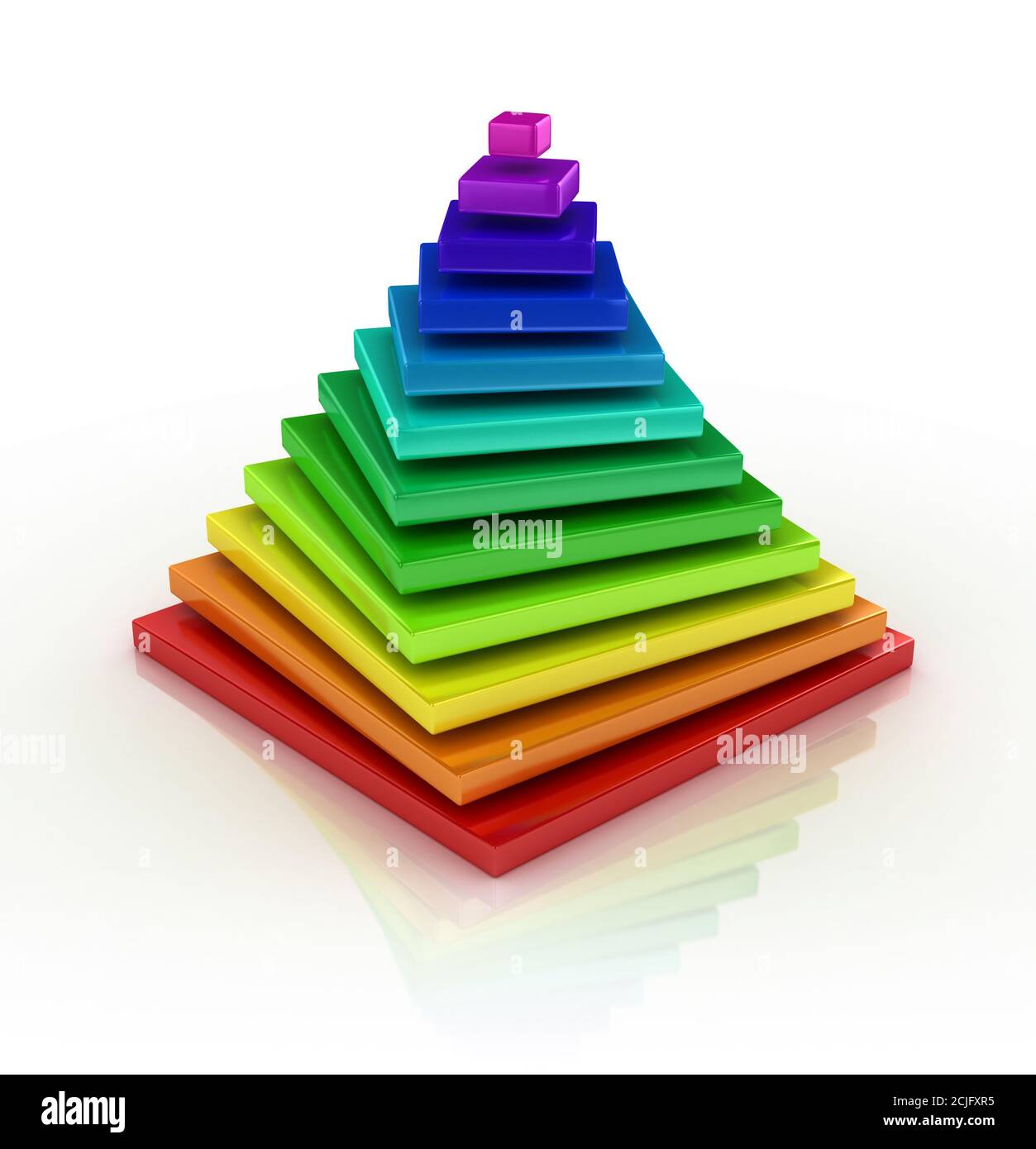 abstract colorful pyramid 3d rendering Stock Photo - Alamy
