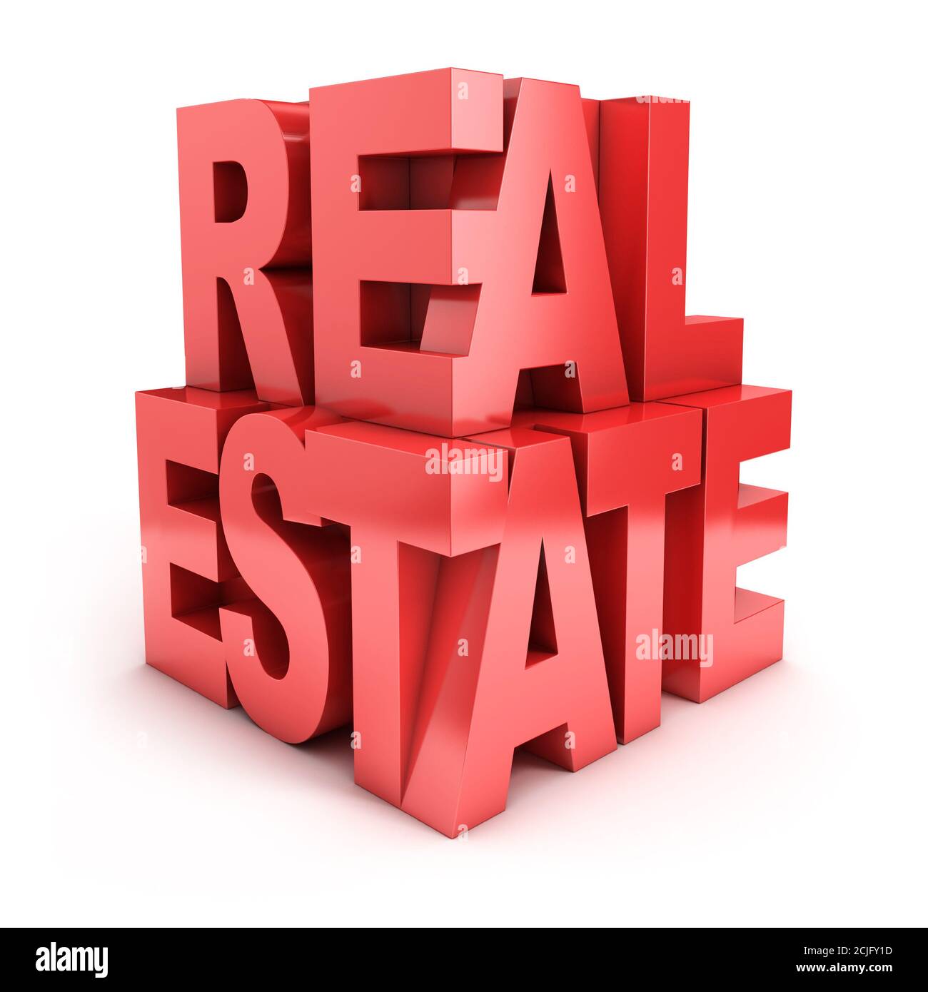 real estate letters 3d icon Stock Photo - Alamy