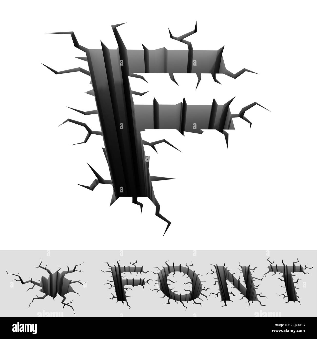 Cracked Letter Font