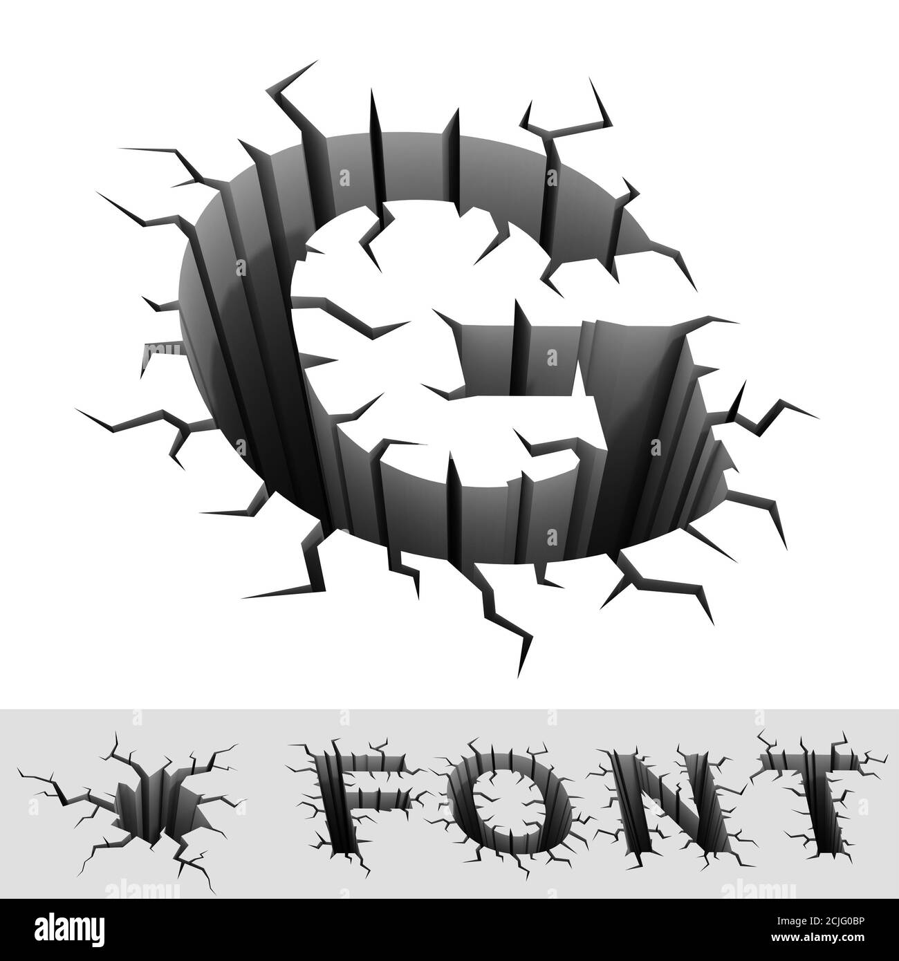 Cracked Letter Font