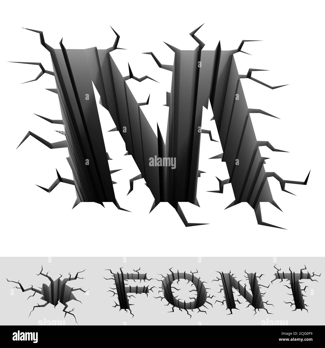 Cracked Letter Font