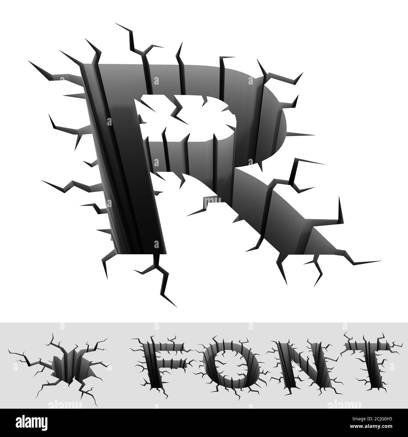 Cracked Letter Font