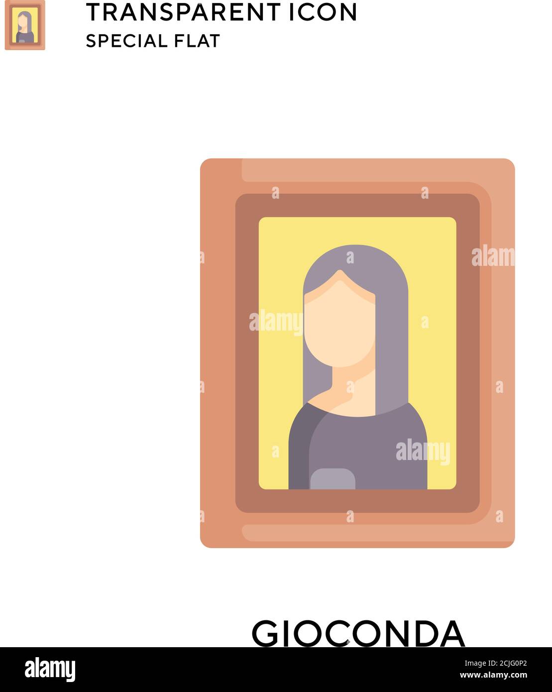 Gioconda vector icon. Flat style illustration. EPS 10 vector Stock Vector Image & Art - Alamy