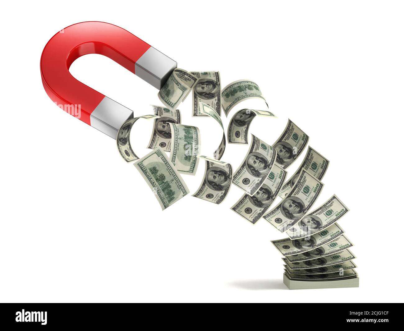 money magnet abstract 3d concept Stock Photo - Alamy