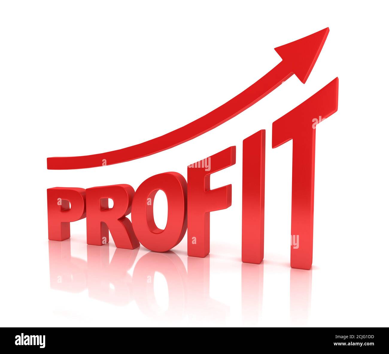 profit graph with arrow rendering Stock Photo - Alamy