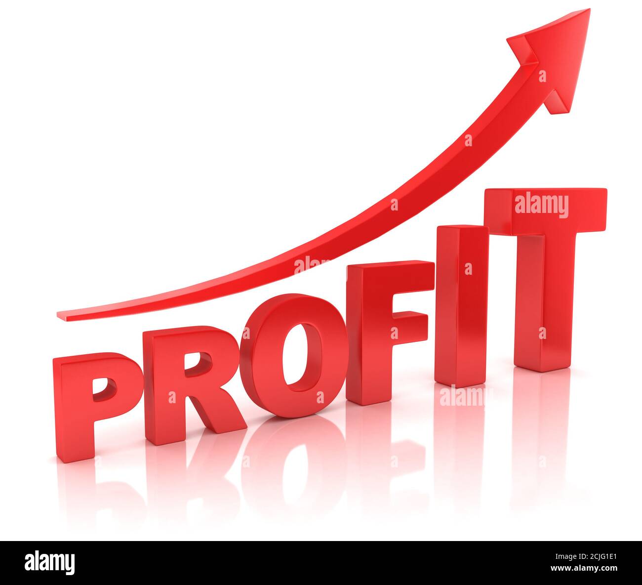 profit graph with arrow rendering Stock Photo - Alamy