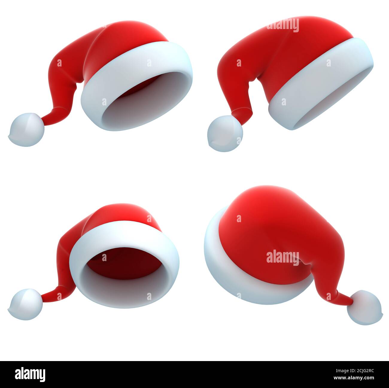 santa hat from various views Stock Photo - Alamy