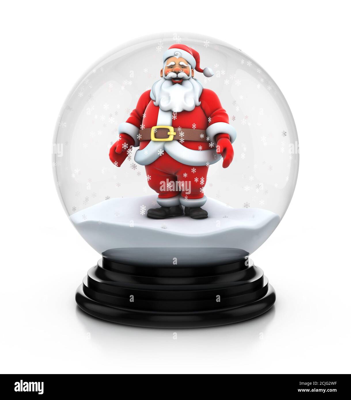 santa claus in snow dome Stock Photo - Alamy