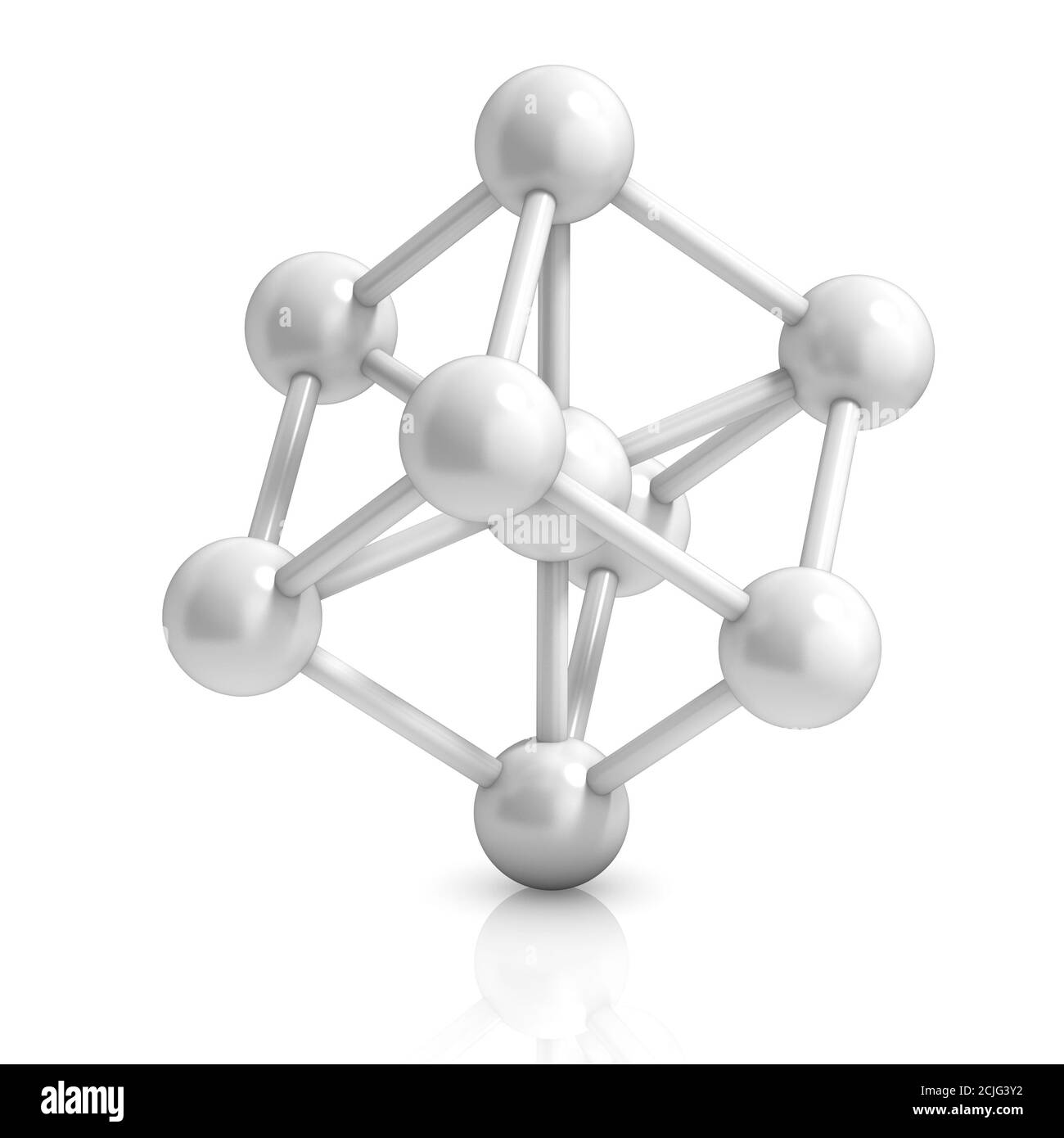 molecule on white background 3d icon Stock Photo - Alamy