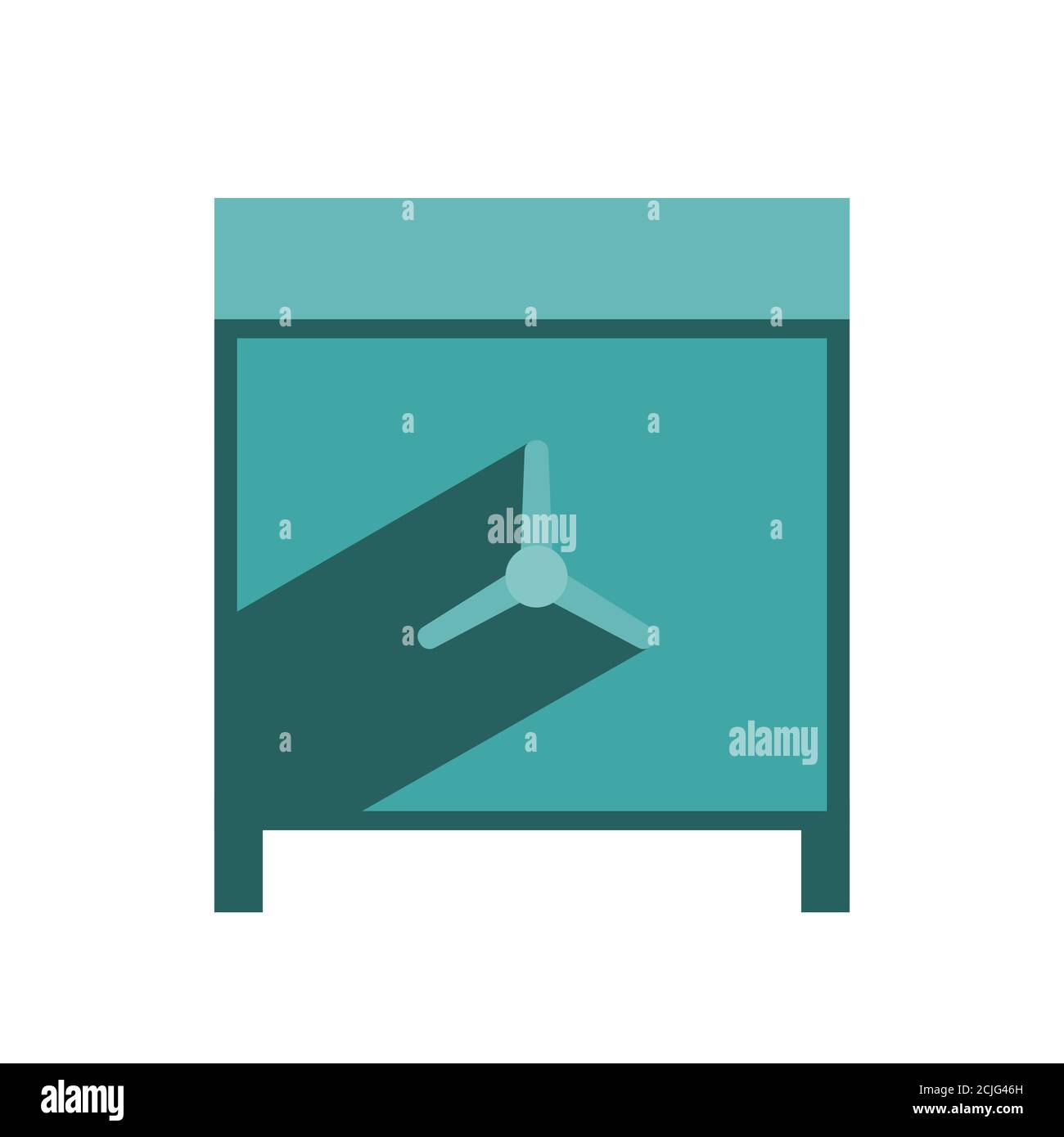 Metallic closed safe. Safe place to store valuables. A door with a ...