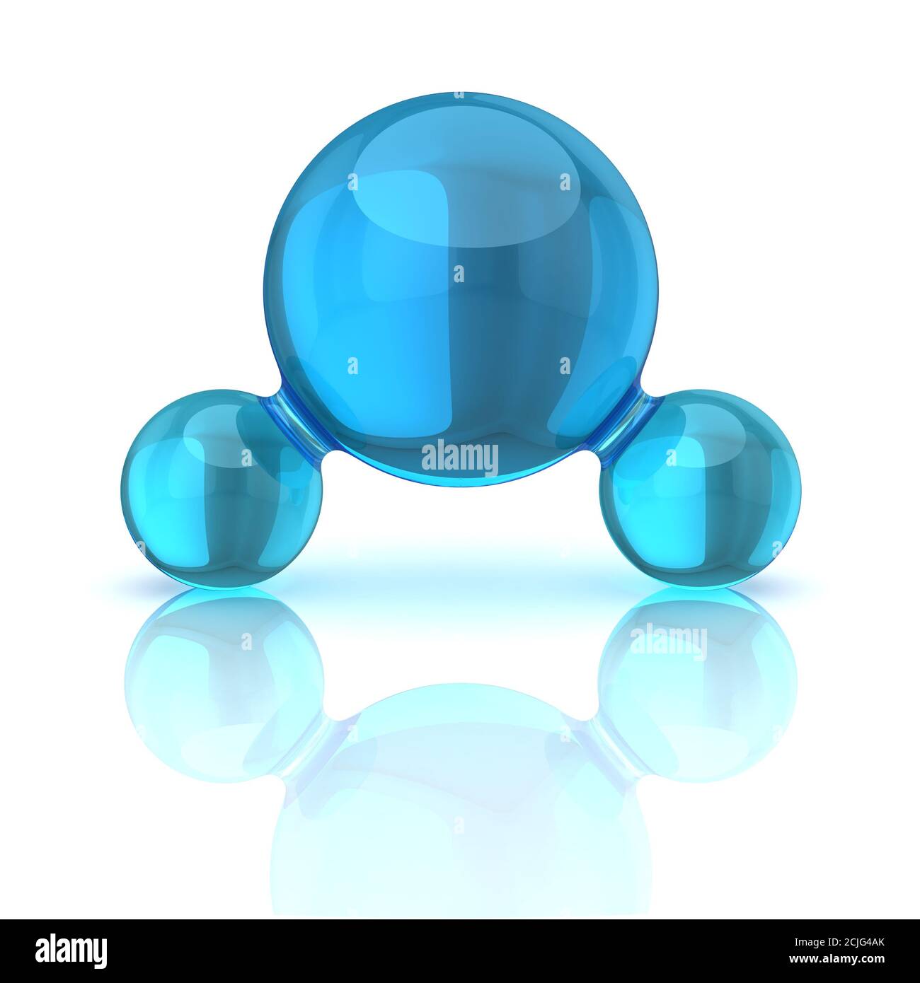 water molecule 3d illustration isolated on white Stock Photo - Alamy