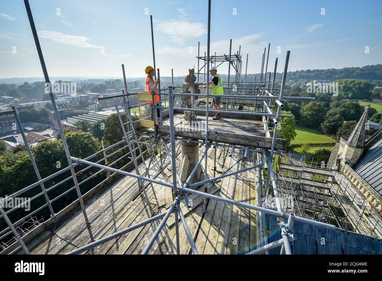 Clerk of the Works Gary Price and Development Manager Gilly Wright ...