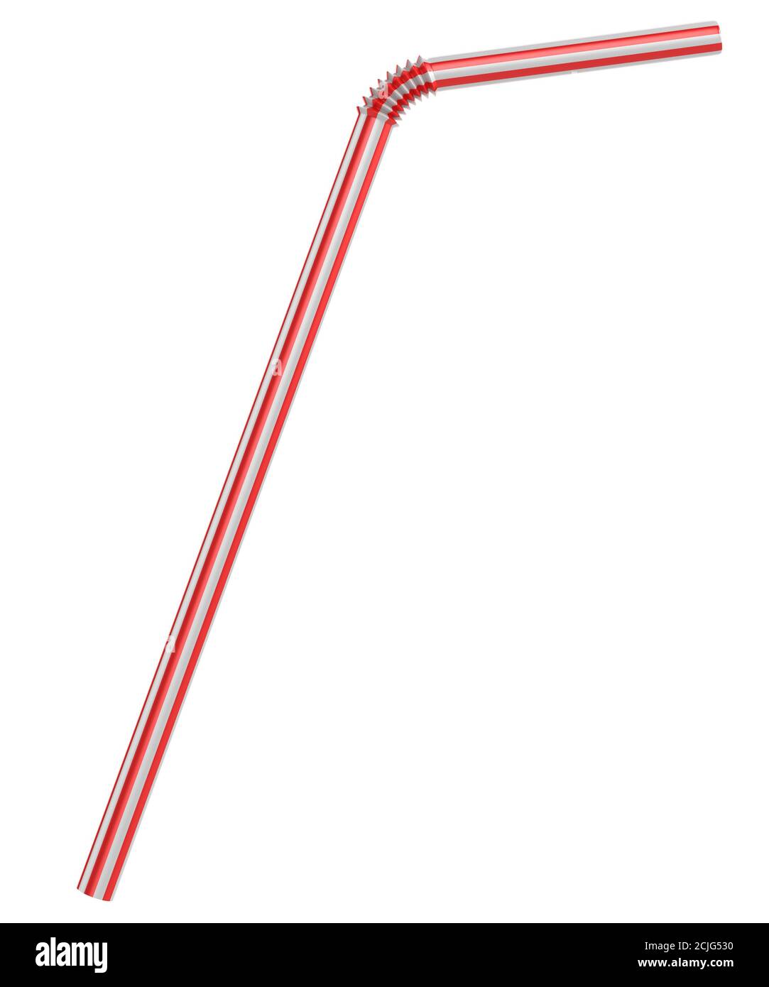 Blue Bendy Straw