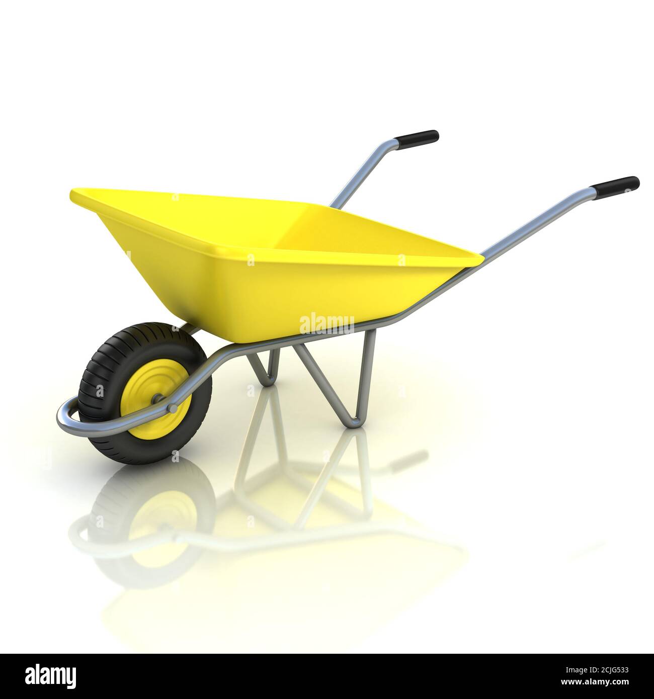 wheel barrow isolated on white background Stock Photo - Alamy