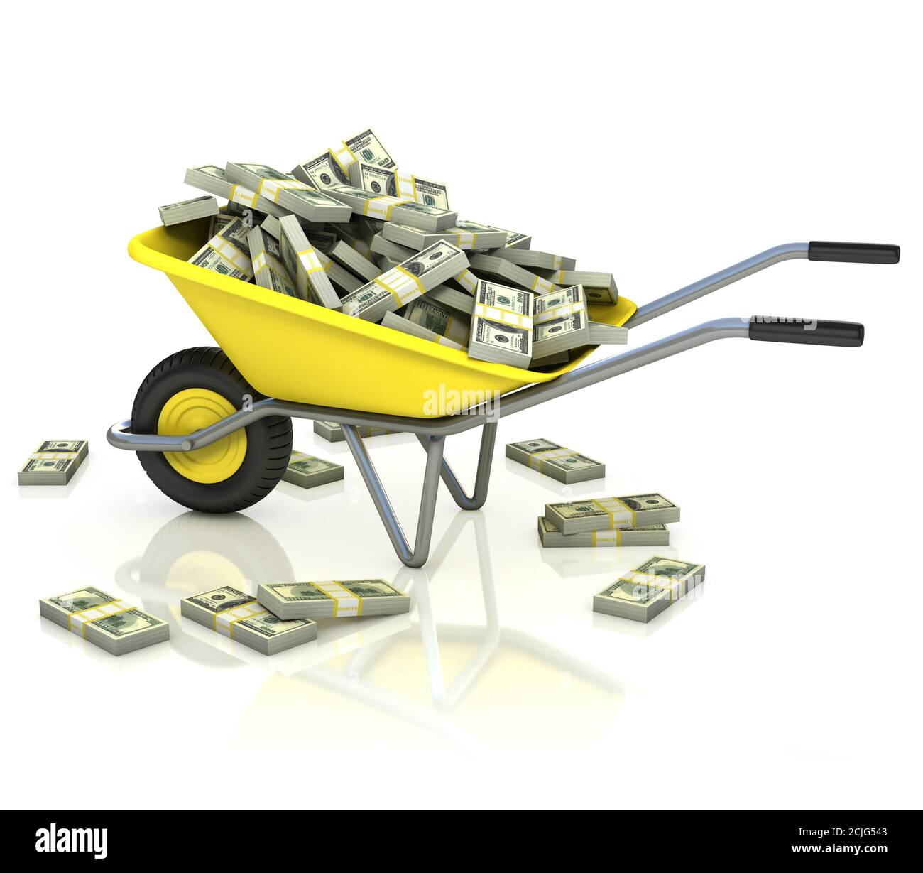 Wheelbarrow money hi-res stock photography and images - Alamy
