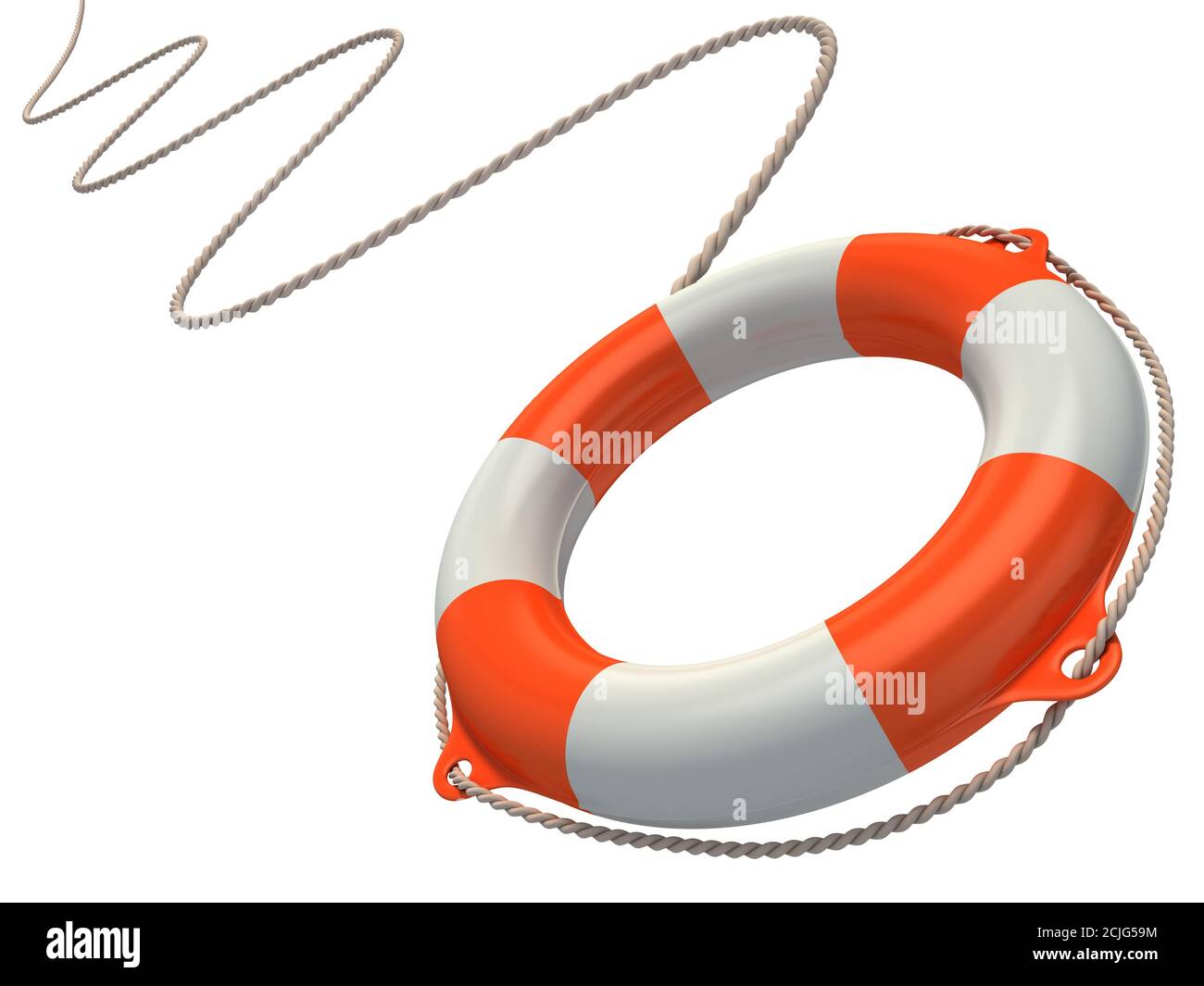 Orange lifebuoy boat lifeguard Cut Out Stock Images & Pictures - Alamy