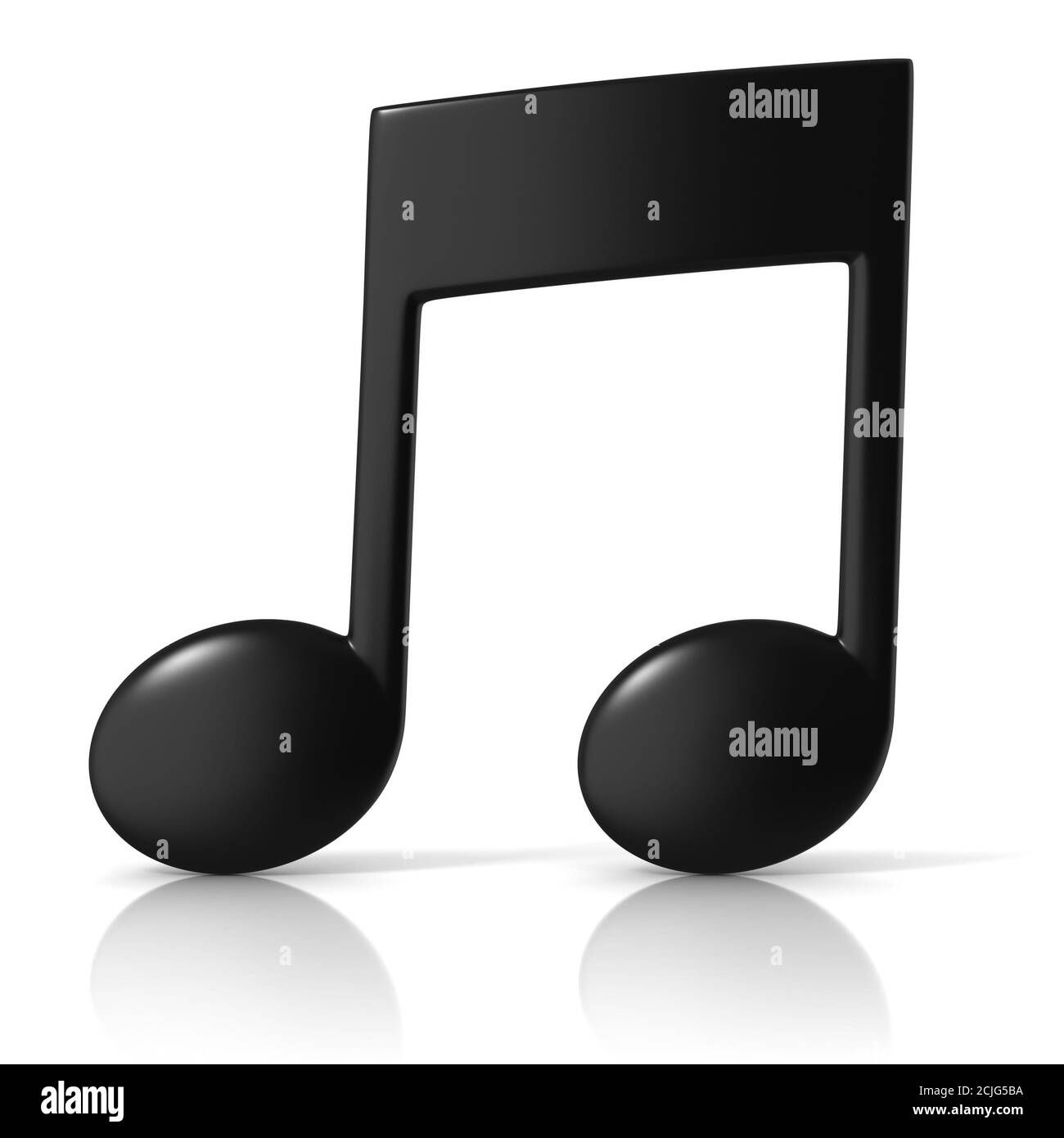 music note 3d icon on white background Stock Photo - Alamy