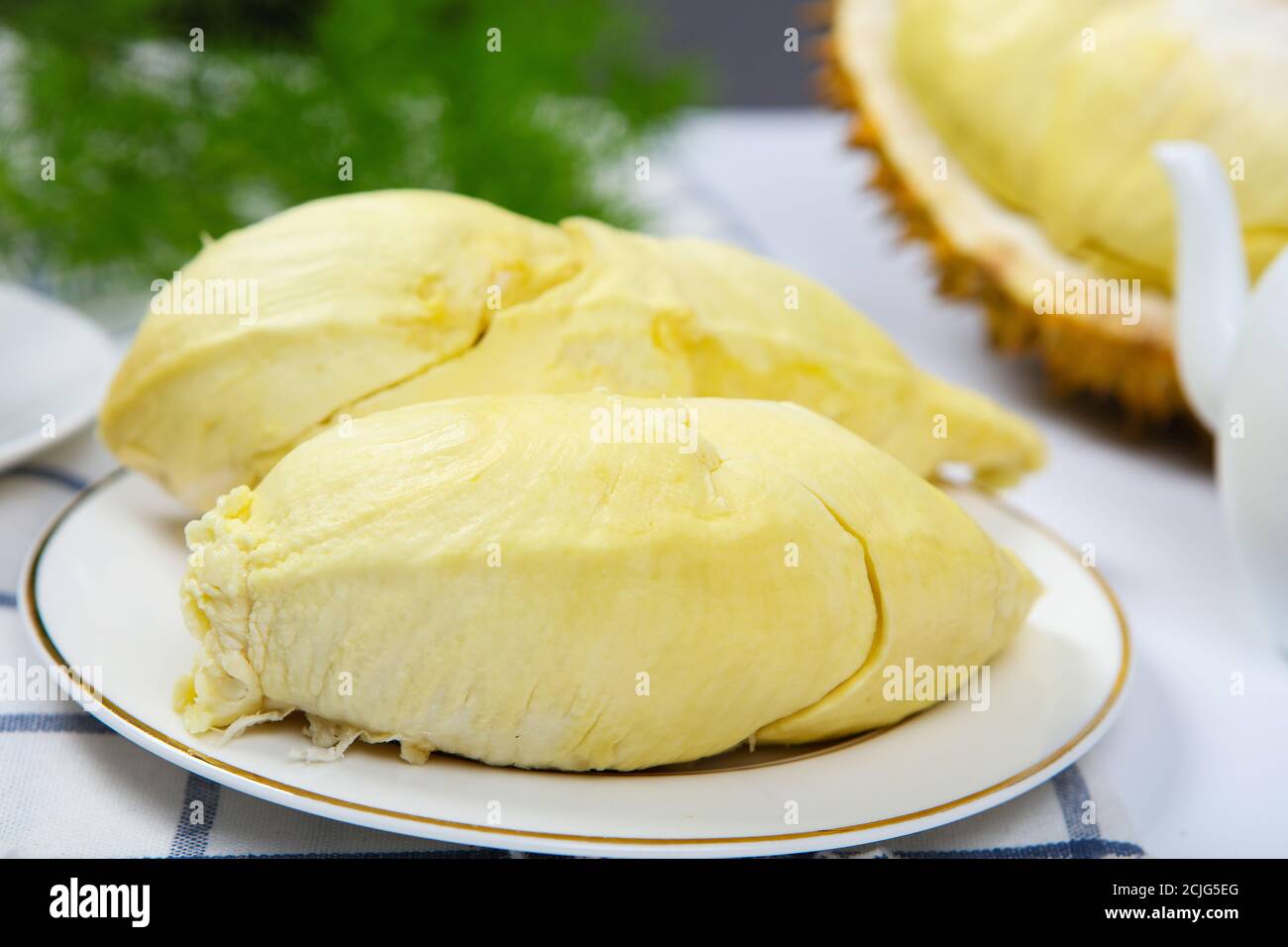 Durian delicious afternoon tea Stock Photo - Alamy