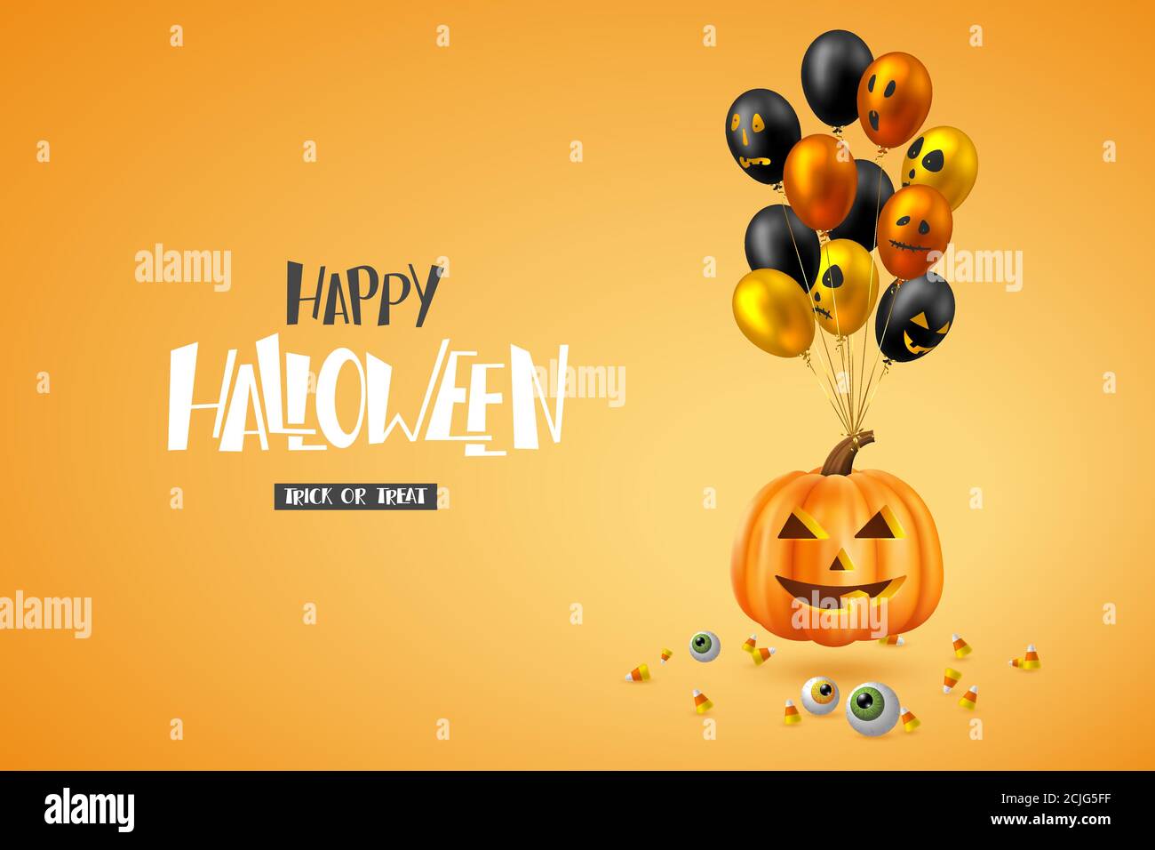 Happy Halloween horizontal banner Stock Vector Image & Art - Alamy