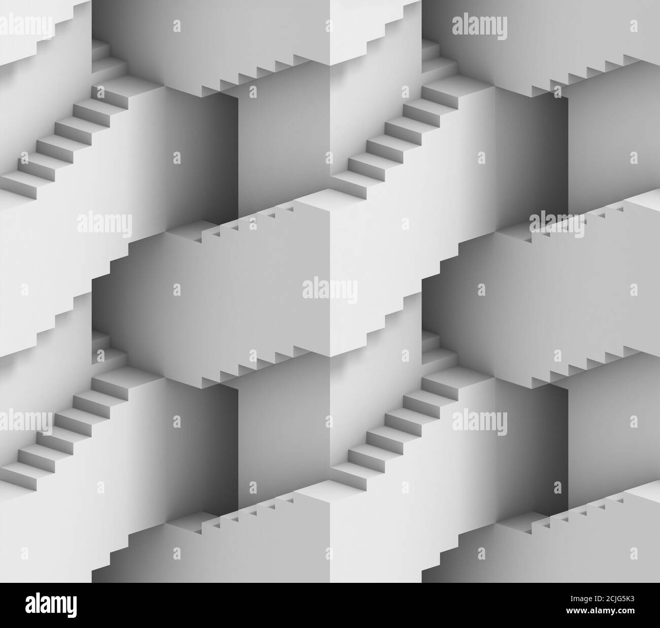 abstract 3d stairs maze - seamless background Stock Photo - Alamy