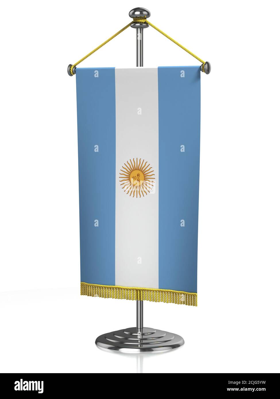 Argentina table flag isolated on white Stock Photo - Alamy