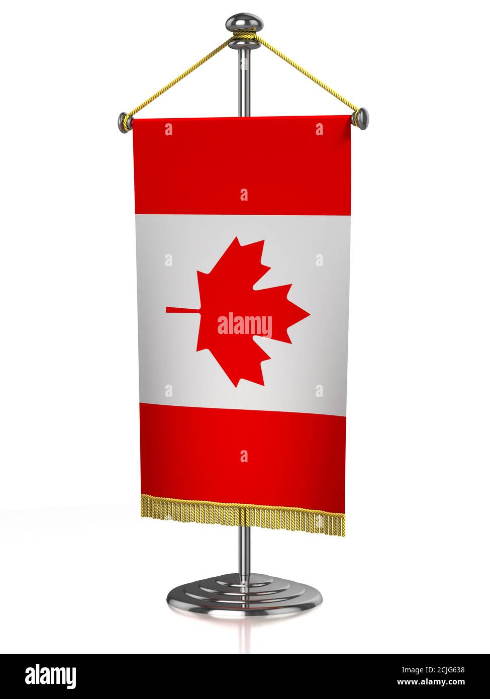 Canadian table flag isolated on white Stock Photo - Alamy