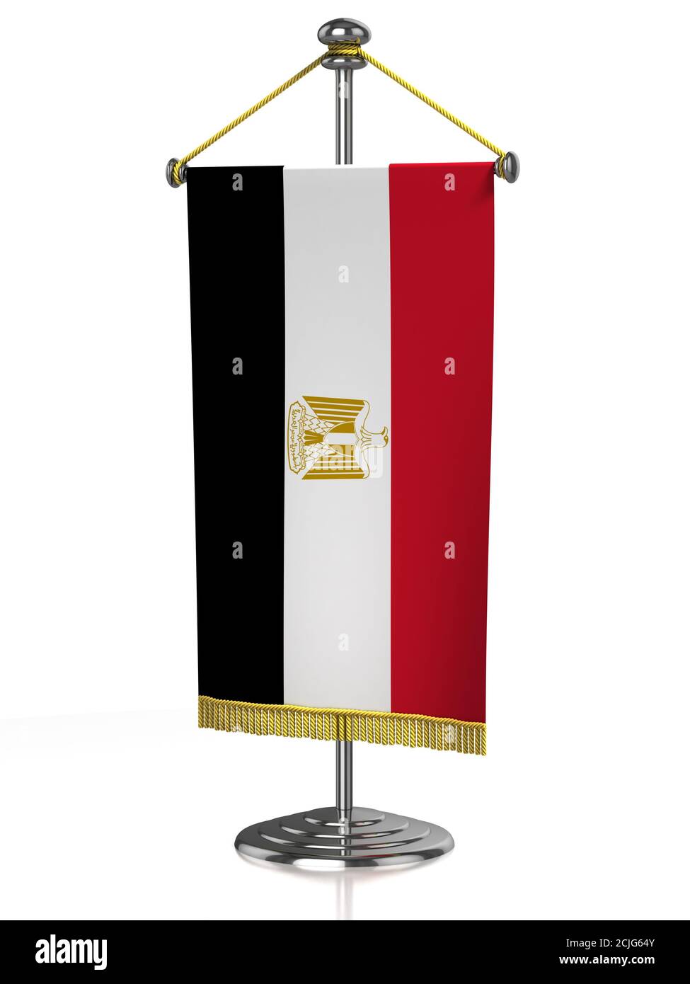 Egypt table flag isolated on white Stock Photo - Alamy