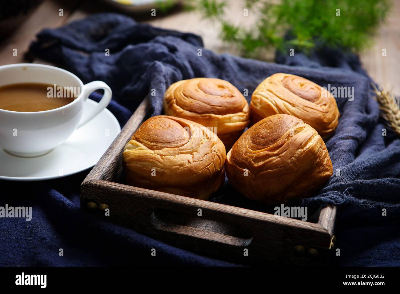 Hand bread delicious afternoon tea Stock Photo - Alamy