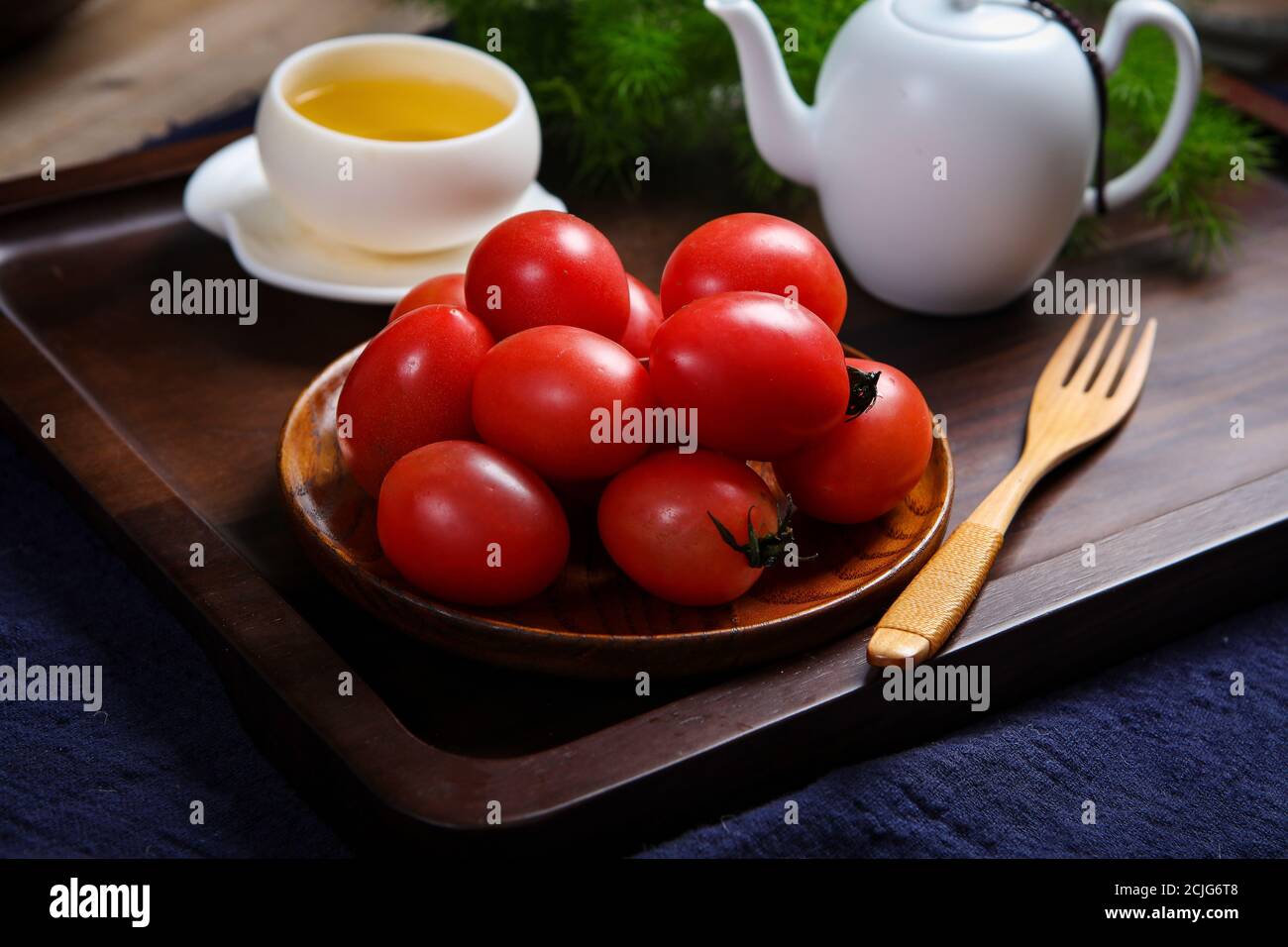 Tomatoes delicious afternoon tea Stock Photo - Alamy