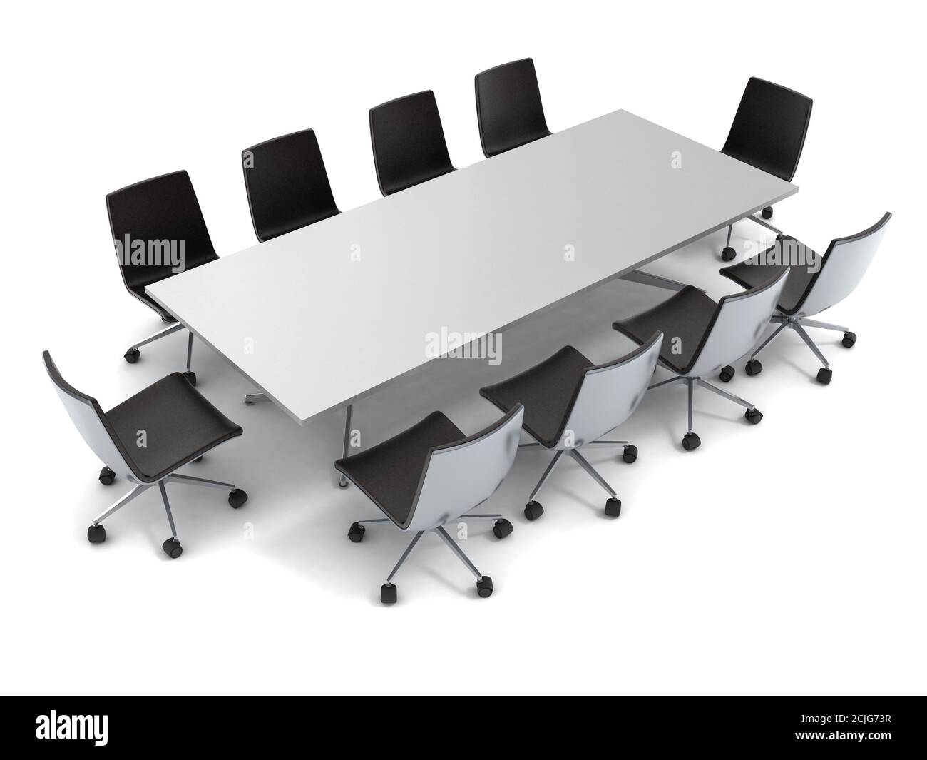 conference table isolated on white background Stock Photo - Alamy