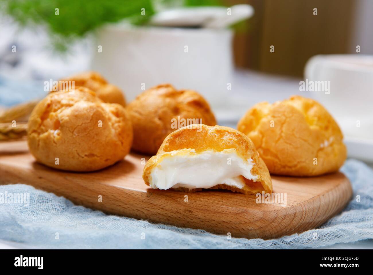 Puff delicious afternoon tea Stock Photo - Alamy