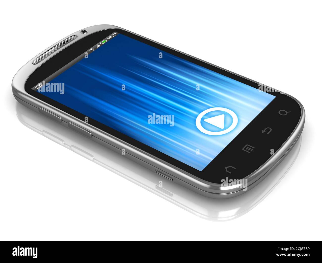 smart phone on white background Stock Photo - Alamy