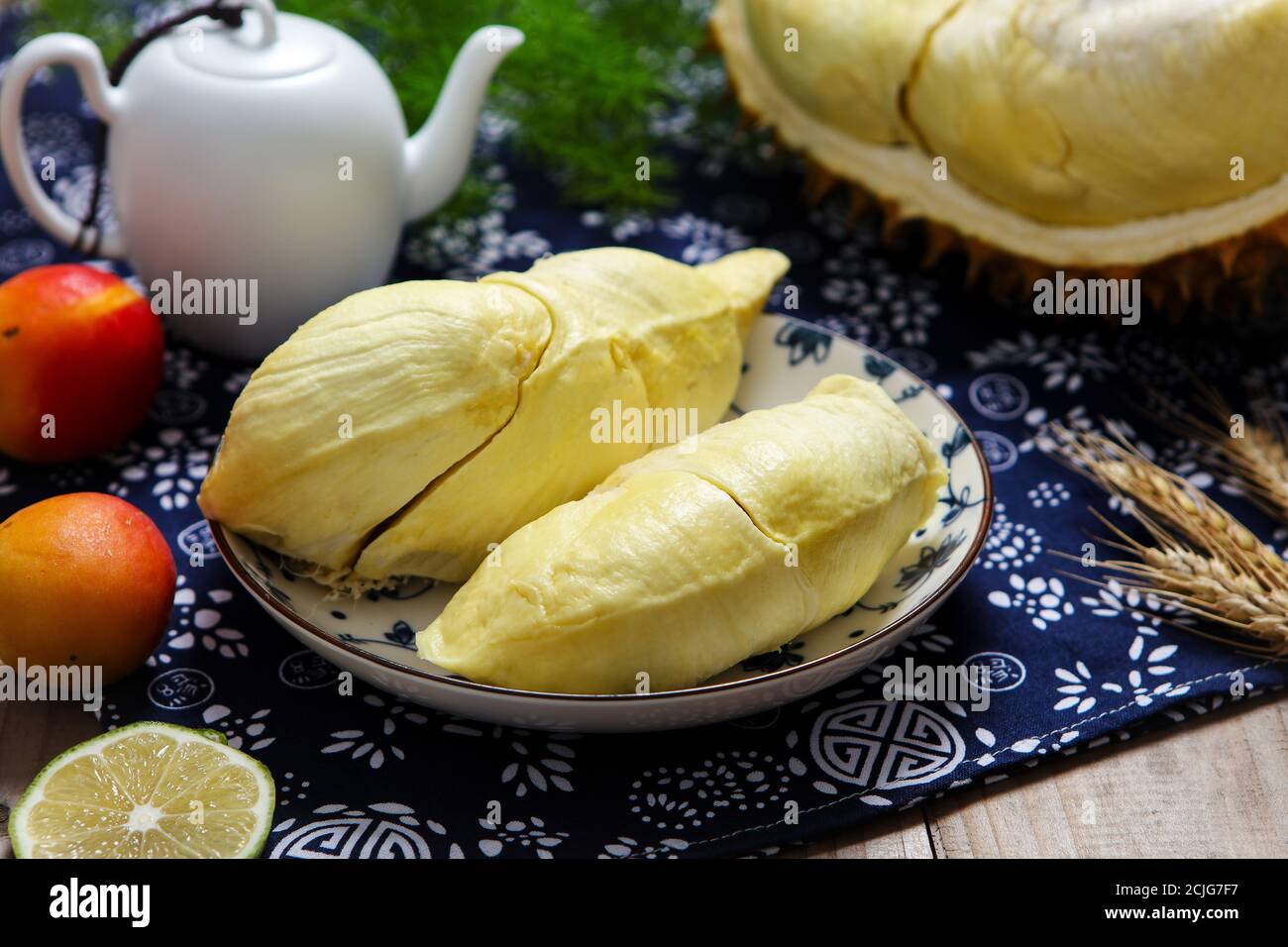 Durian delicious afternoon tea Stock Photo - Alamy