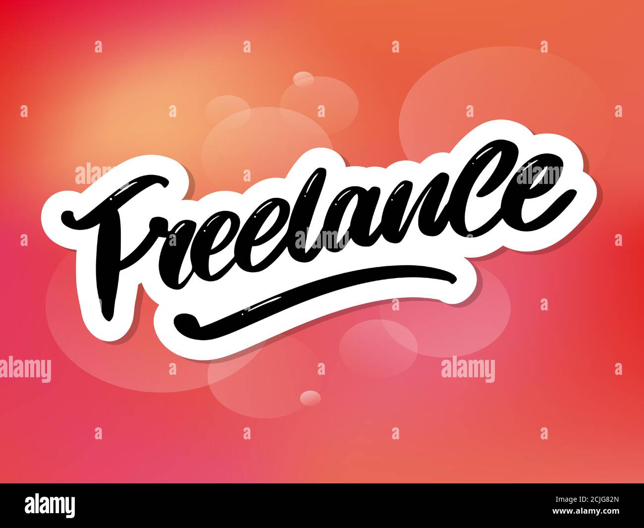 Freelance Modern business template for lifestyle design. lettering ...