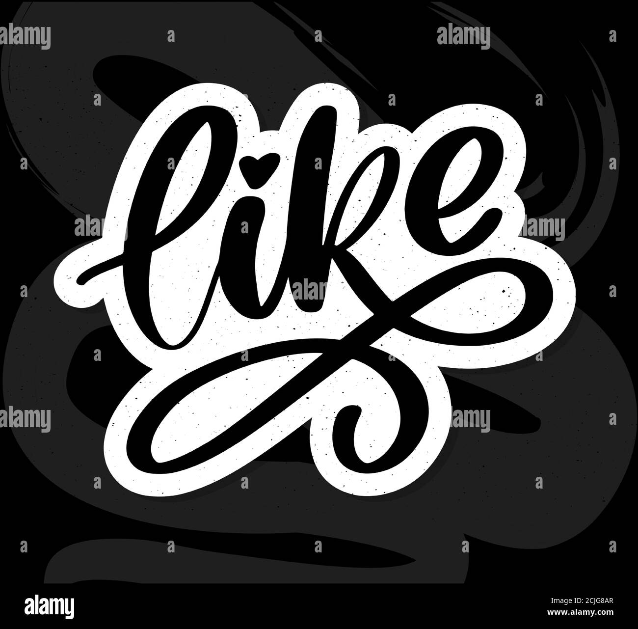 Trendy like letter, great design for any purposes. Hand drawn like ...