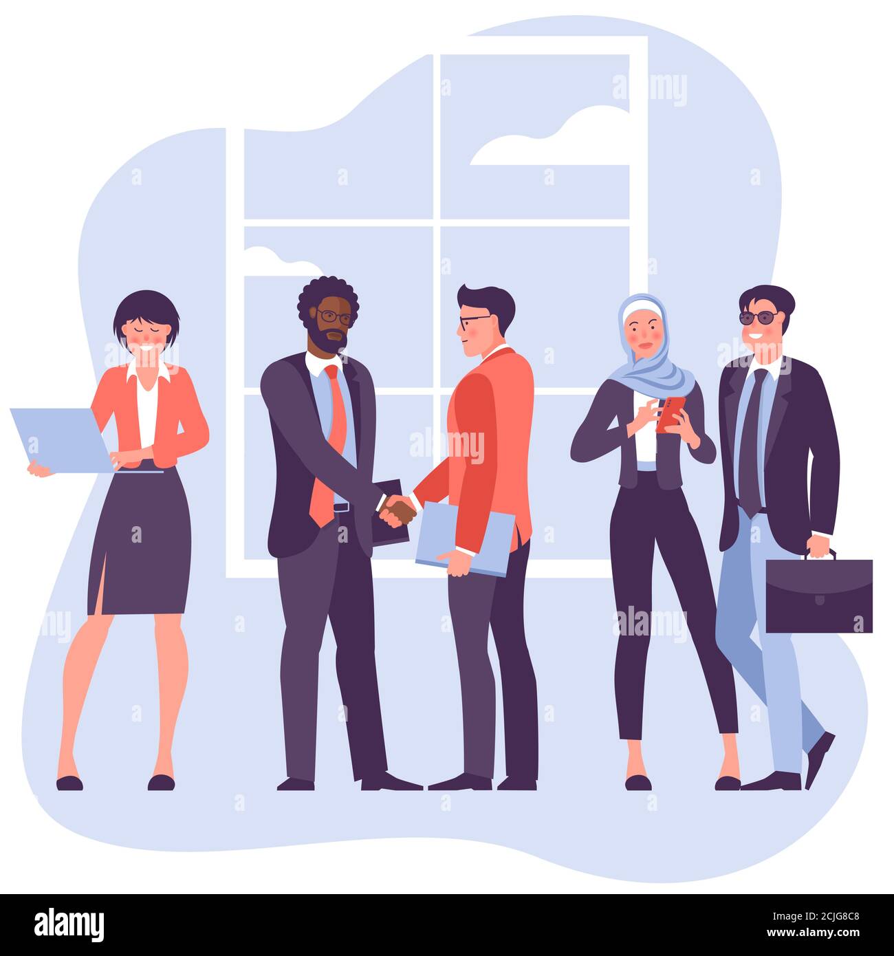 Multinational business people meeting Stock Vector Images - Alamy
