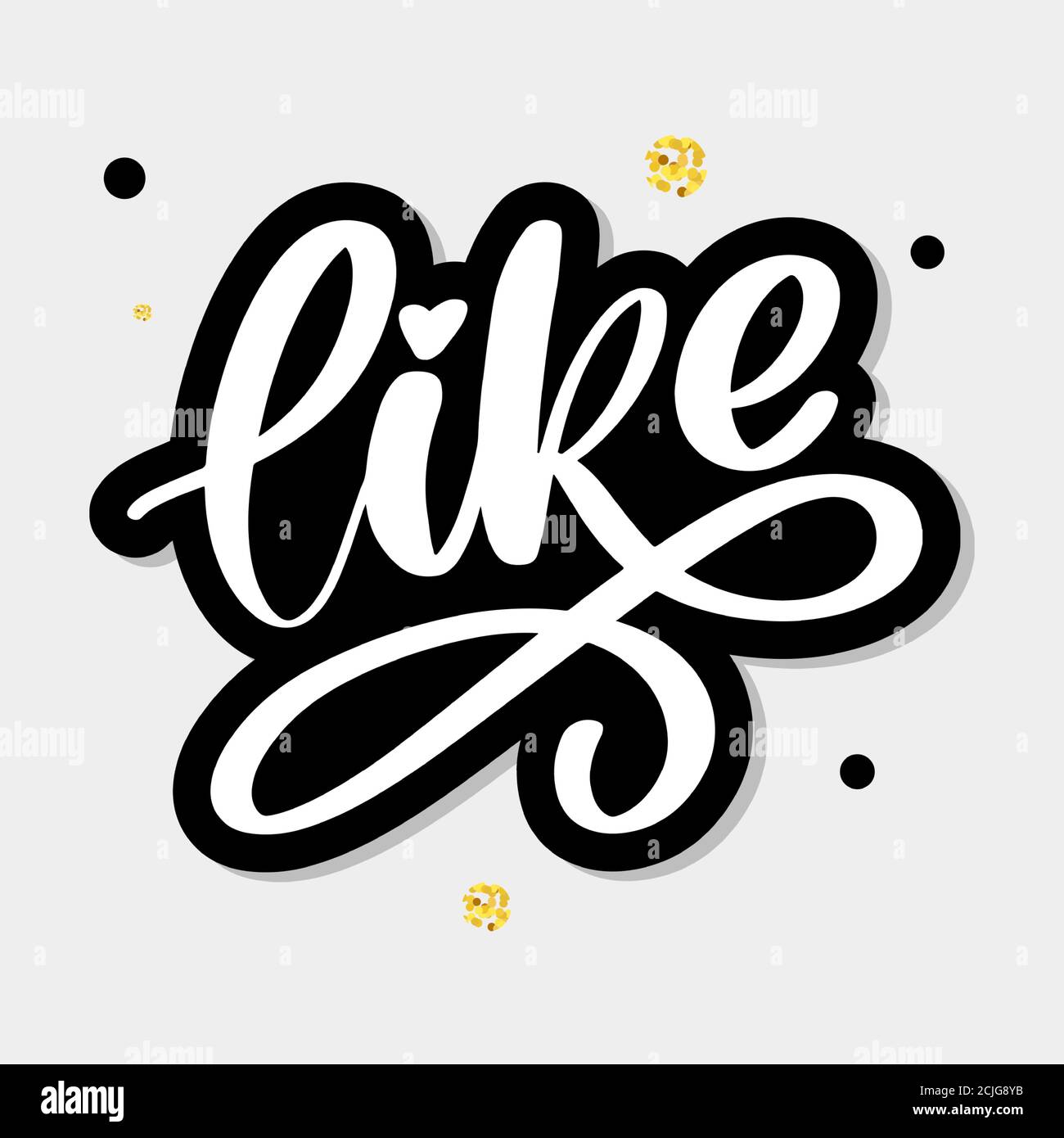 Trendy like letter, great design for any purposes. Hand drawn like ...