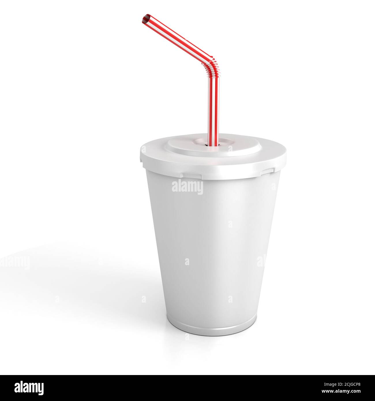 fast food paper cup with red tube Stock Photo - Alamy