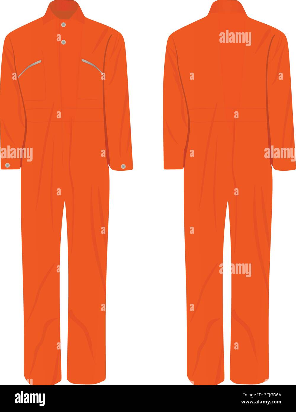 Orange working uniform. vector illustration Stock Vector Image & Art ...