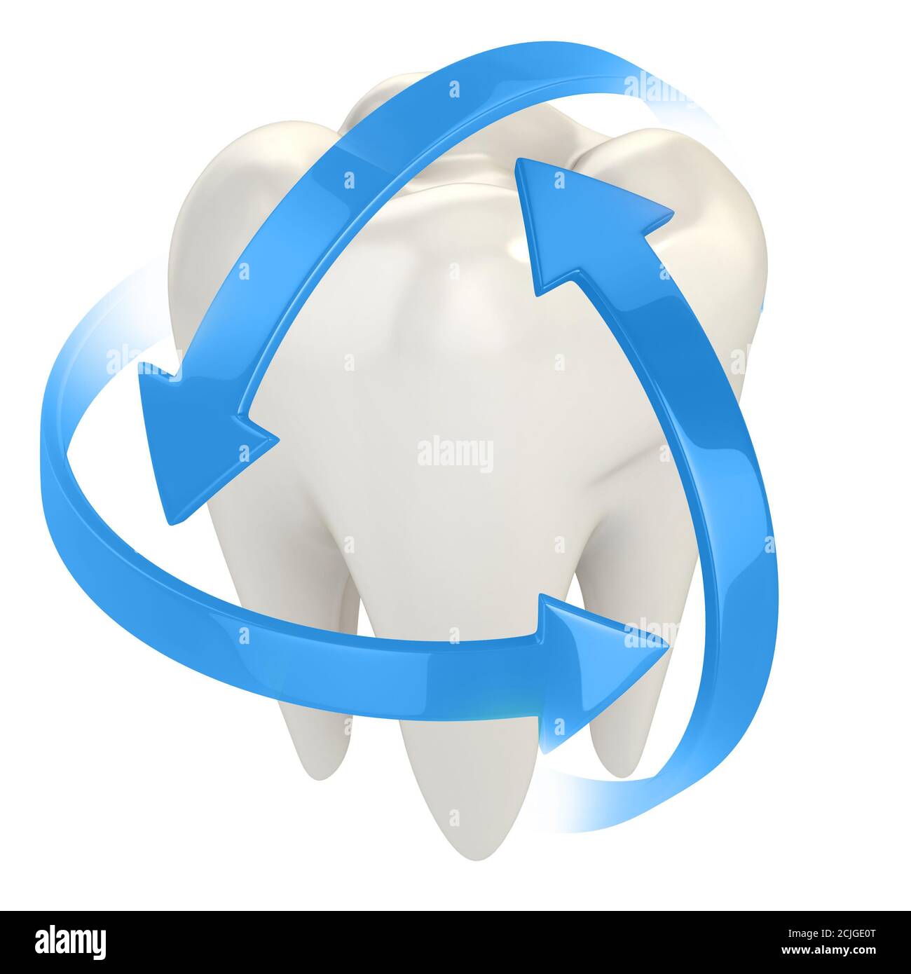 teeth protection 3d concept arrows around tooth Stock Photo - Alamy