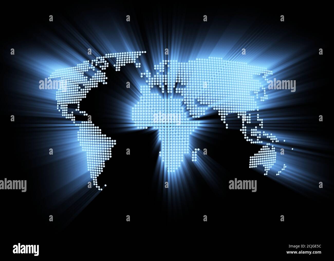 abstract glowing hi-tech world map as background Stock Photo - Alamy