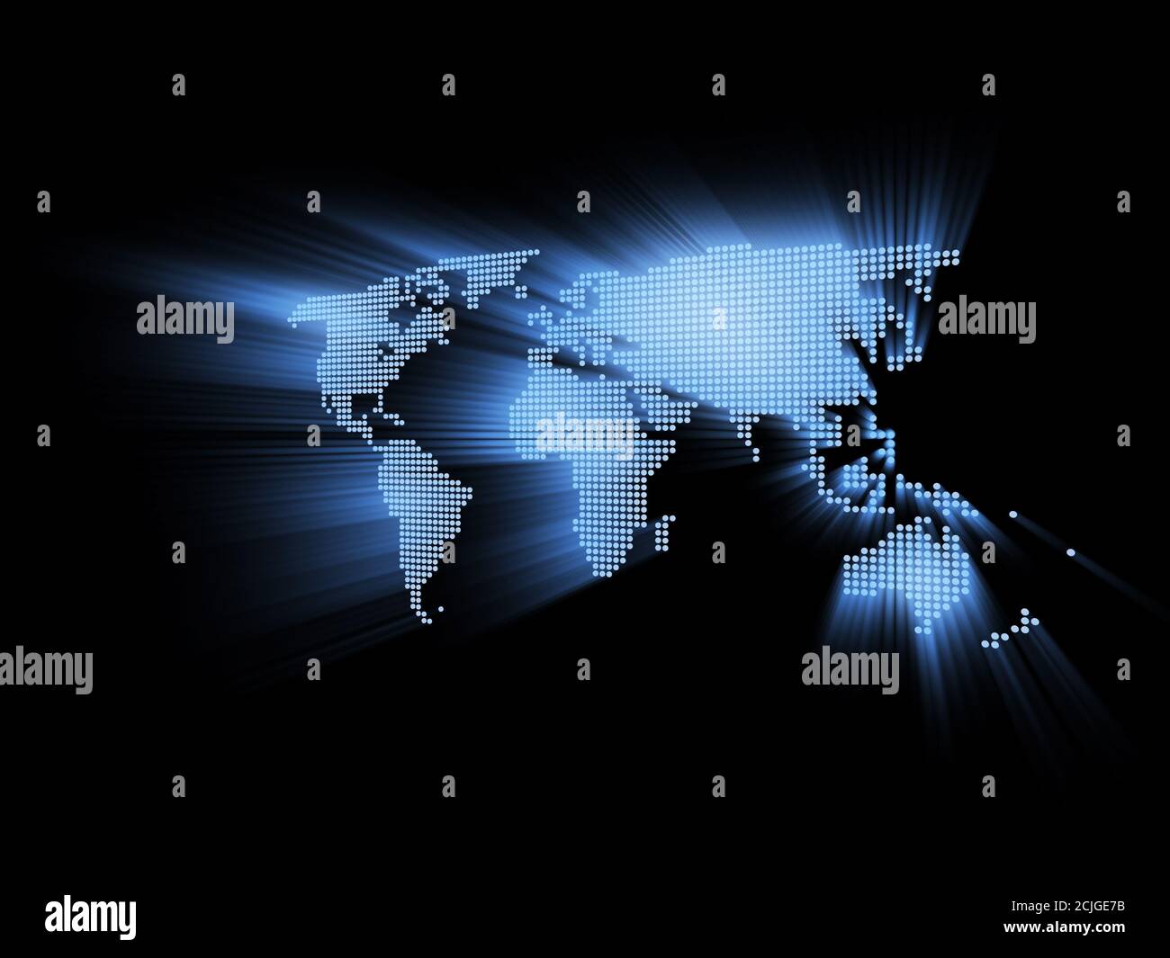 abstract glowing hi-tech world map as background Stock Photo - Alamy