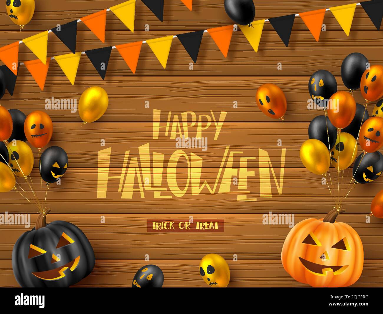 Horizontal background for autumn with pumpkin Stock Vector Images - Alamy