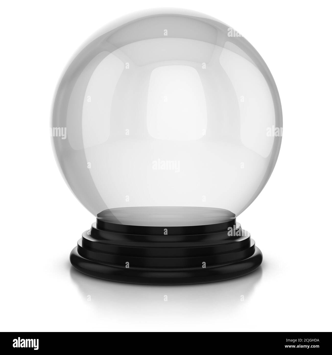 empty crystal ball isolated over white background Stock Photo - Alamy