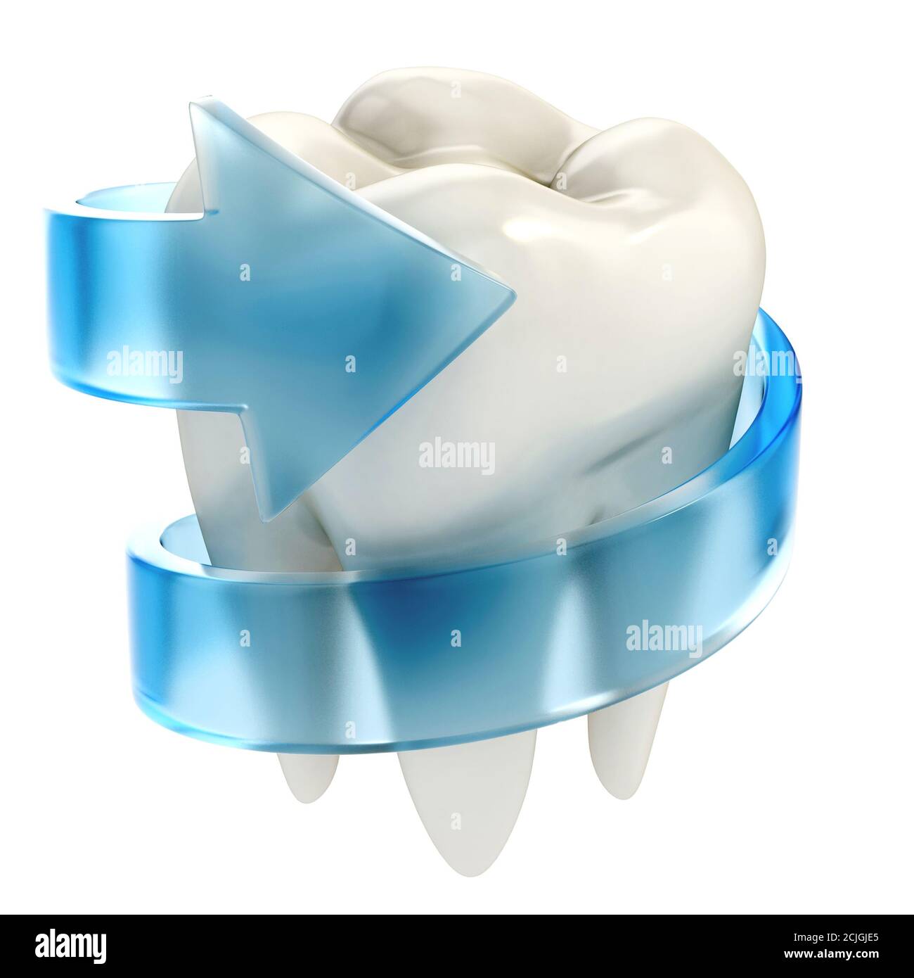tooth on white background 3d illustration Stock Photo - Alamy