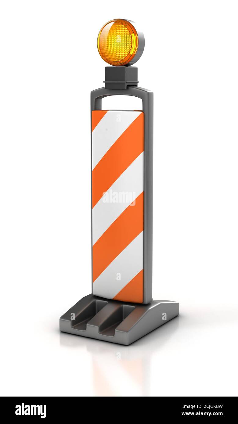 traffic works - Vertical Panel Channelizer Stock Photo - Alamy